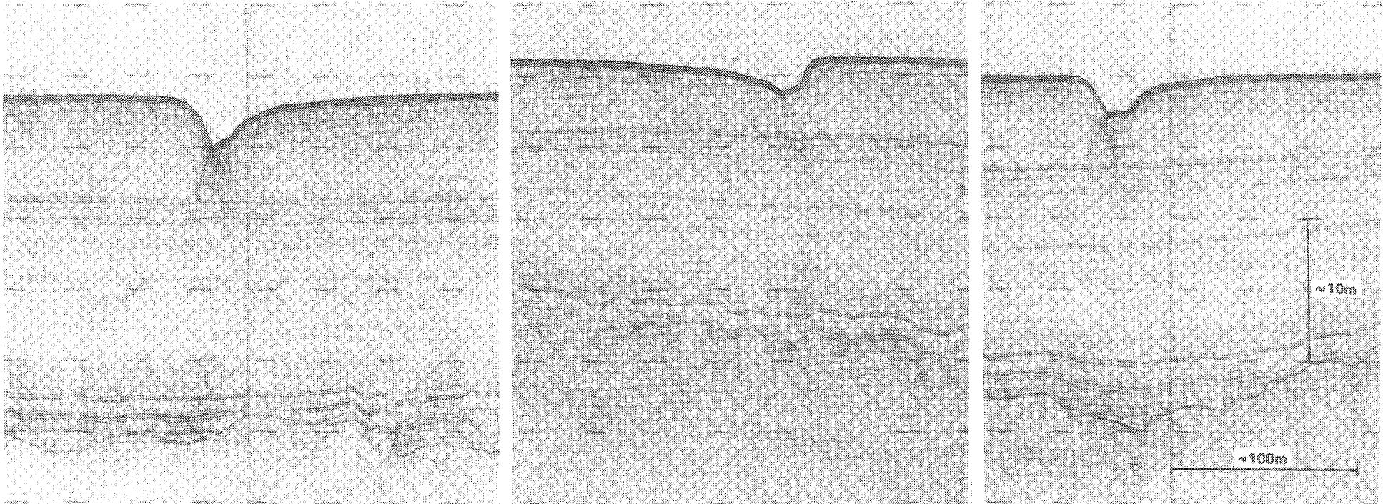 13 three examples of pockmark cross-sections on boomer