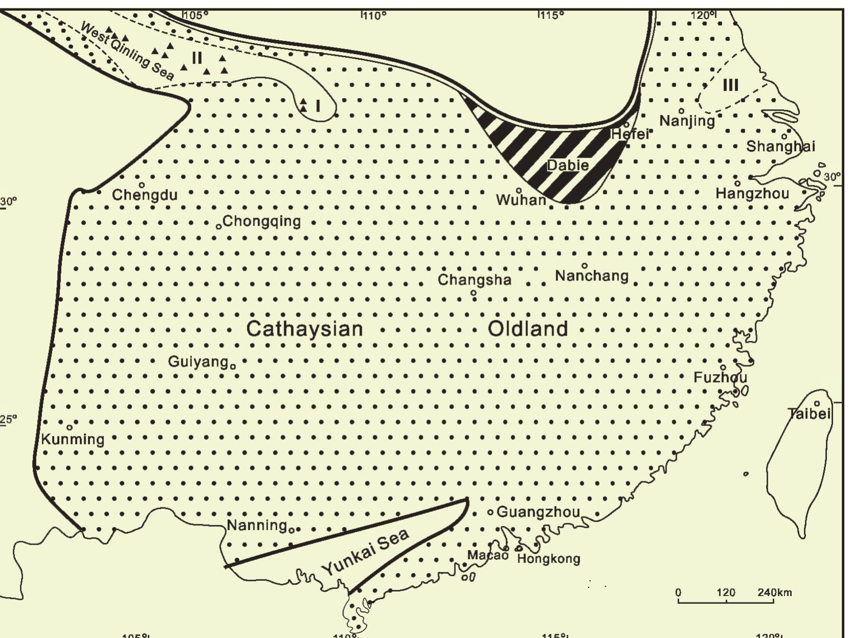 }- wenlock palaeogeographical map of south china (after rong