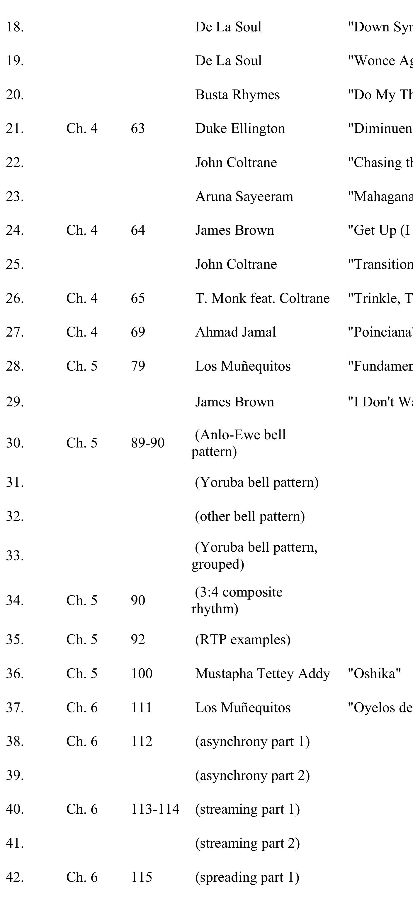 Table 3 - Microstructures of Feel, Macrostructures of Sound: