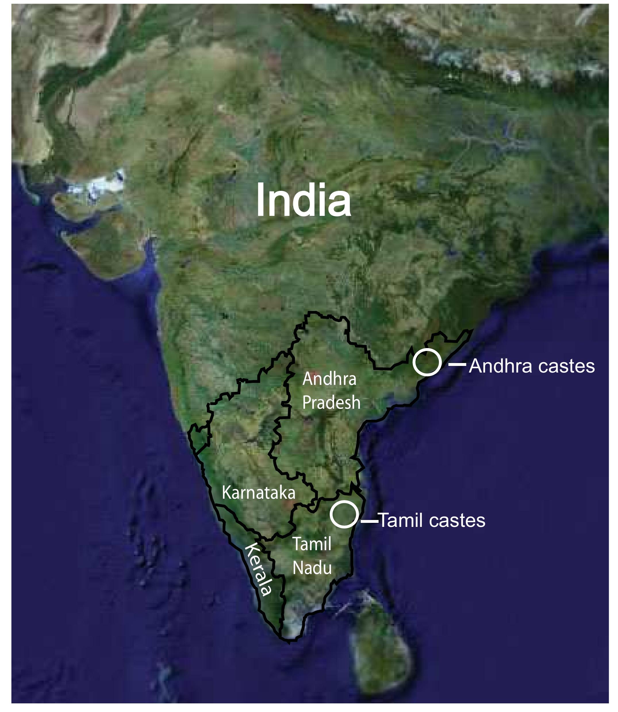 Pr6ure l map of south india. a map of the four major states