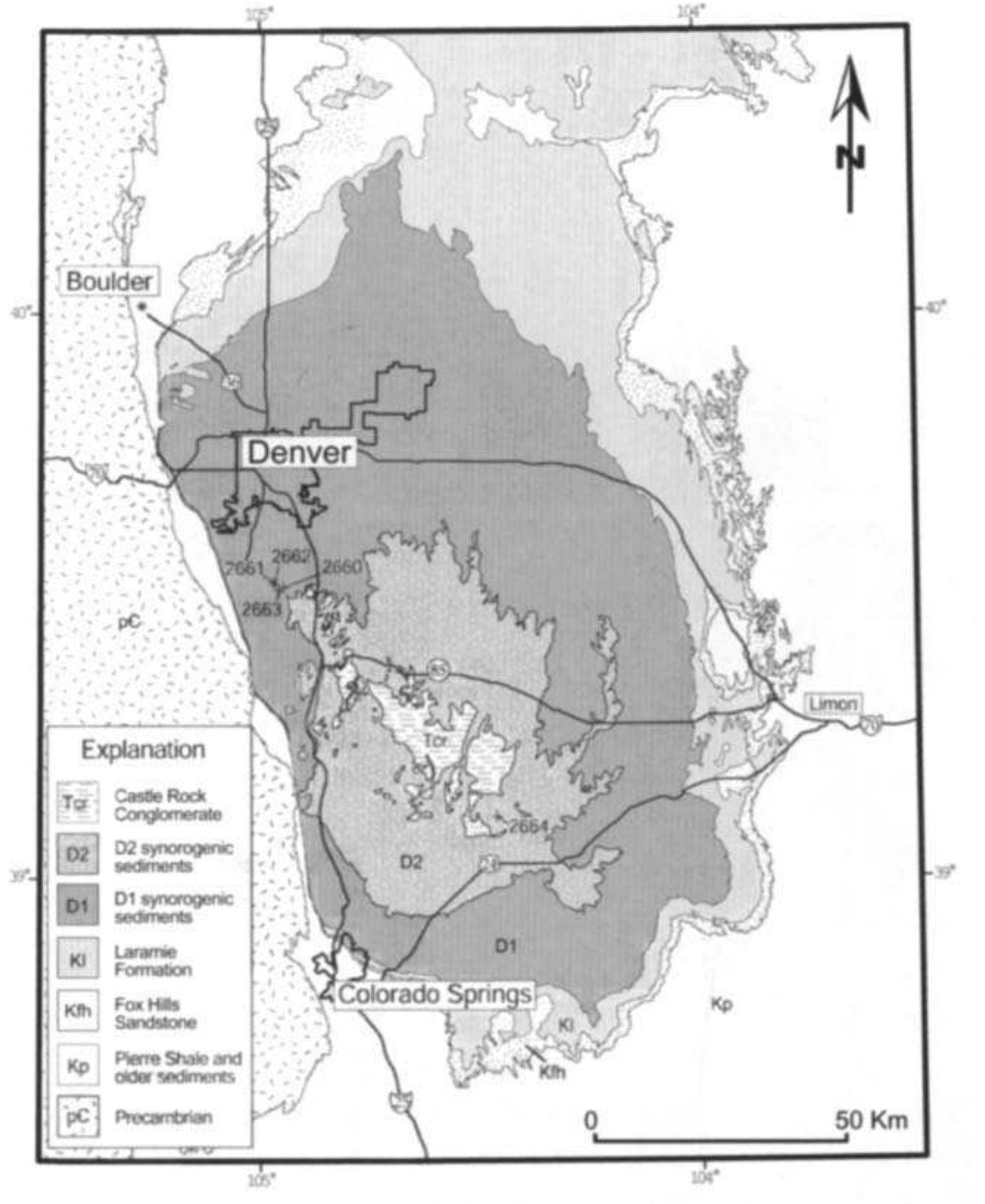 Location map showing fossil wood collection sites in the