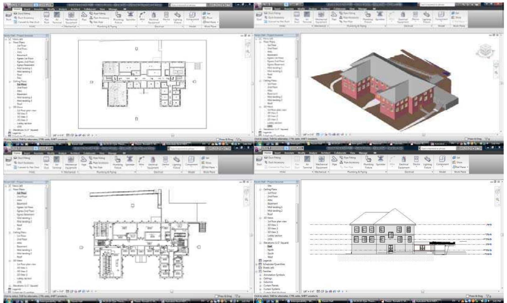 Shows a sample floor plan, 3d view, elevation and ceiling