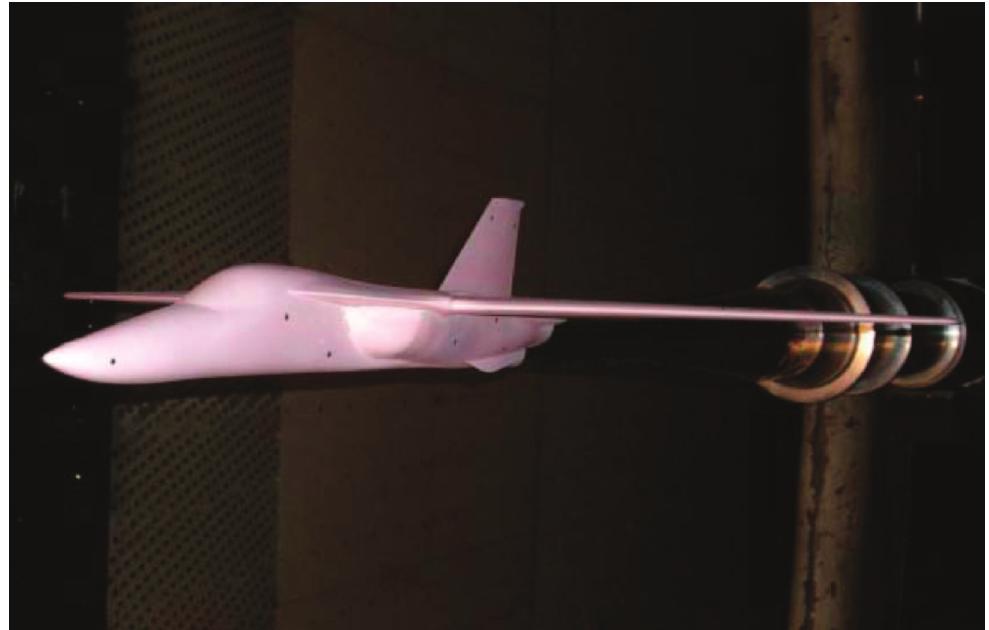 The psp-coated favor model in aedc propulsion wind tunnel