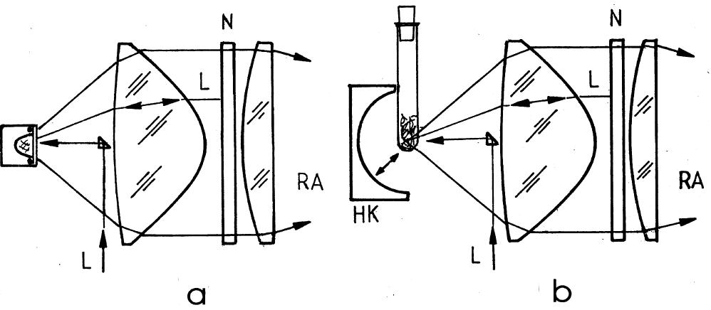 Sample arrangement for raman spectroscopy of plant tissues.