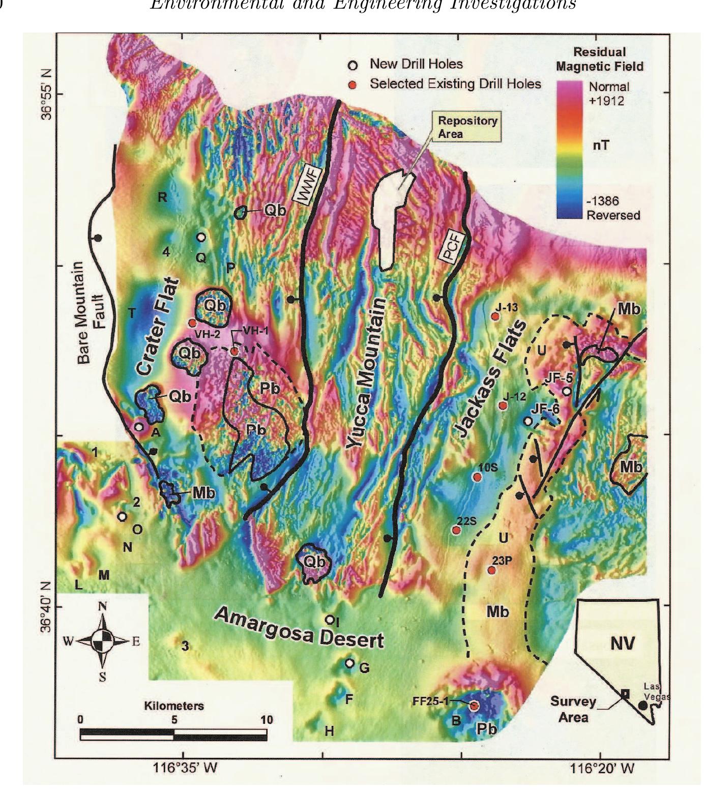 14 high-resolution aeromagnetic anomaly map and locations of