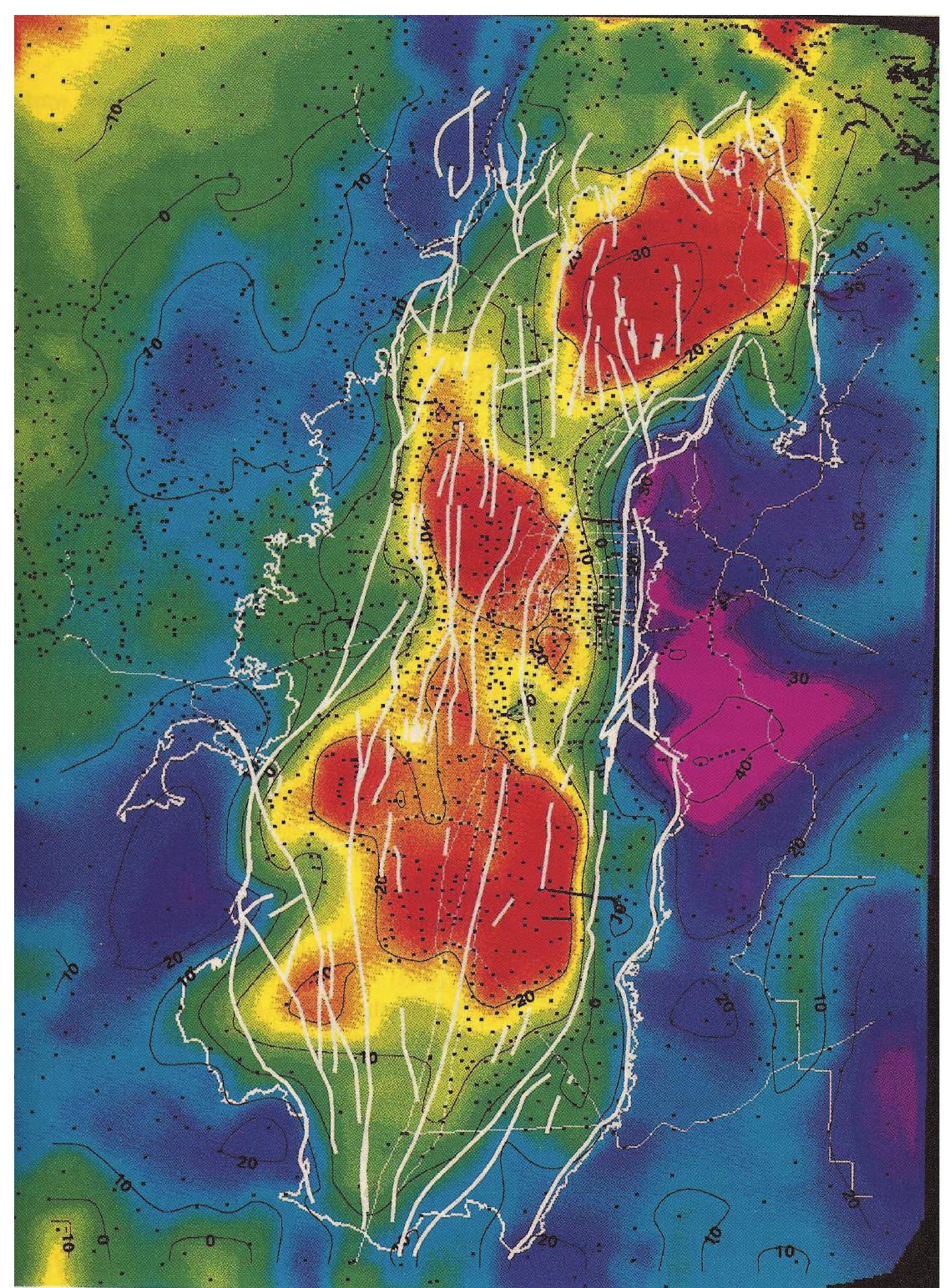 53 residual isostatic gravity anomaly map of the