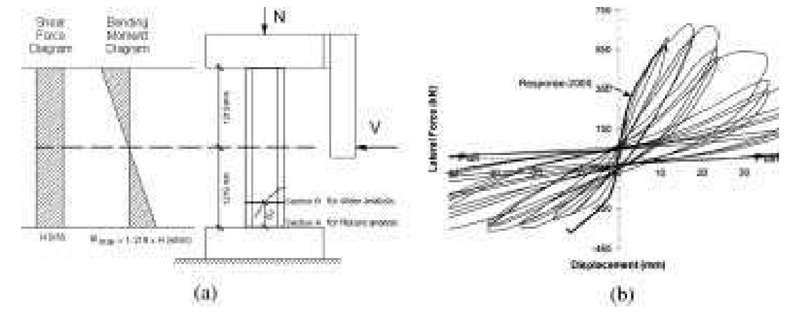 (a) section locations for shear and flexure analysis in
