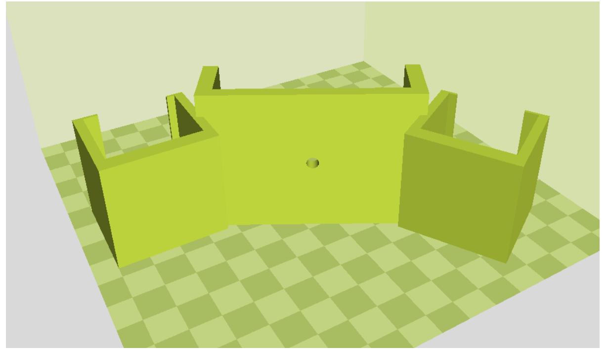 Rendering of openscad solid model for the solar pv module