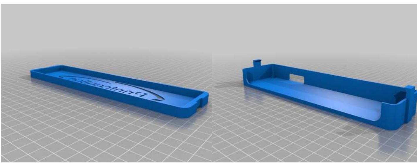 Rendering of openscad solid model for melzi board