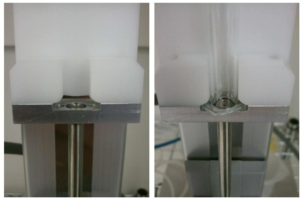 Alignment of the nozzle to the flange.