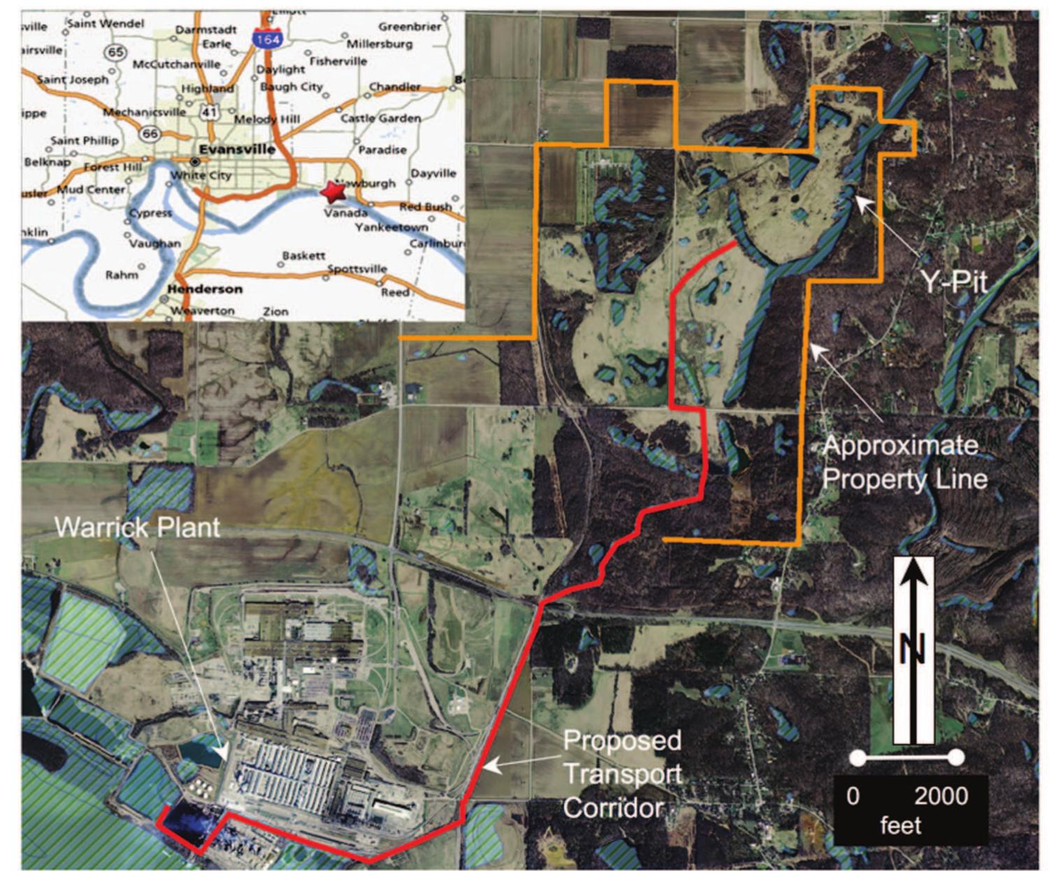Location and site maps of the alcoa warrick operations plant