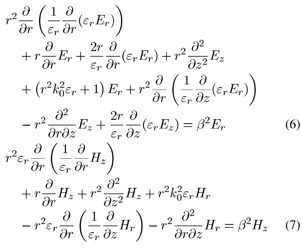 Where €, = €,(r,z) is the permeability, kg = (27/x) the