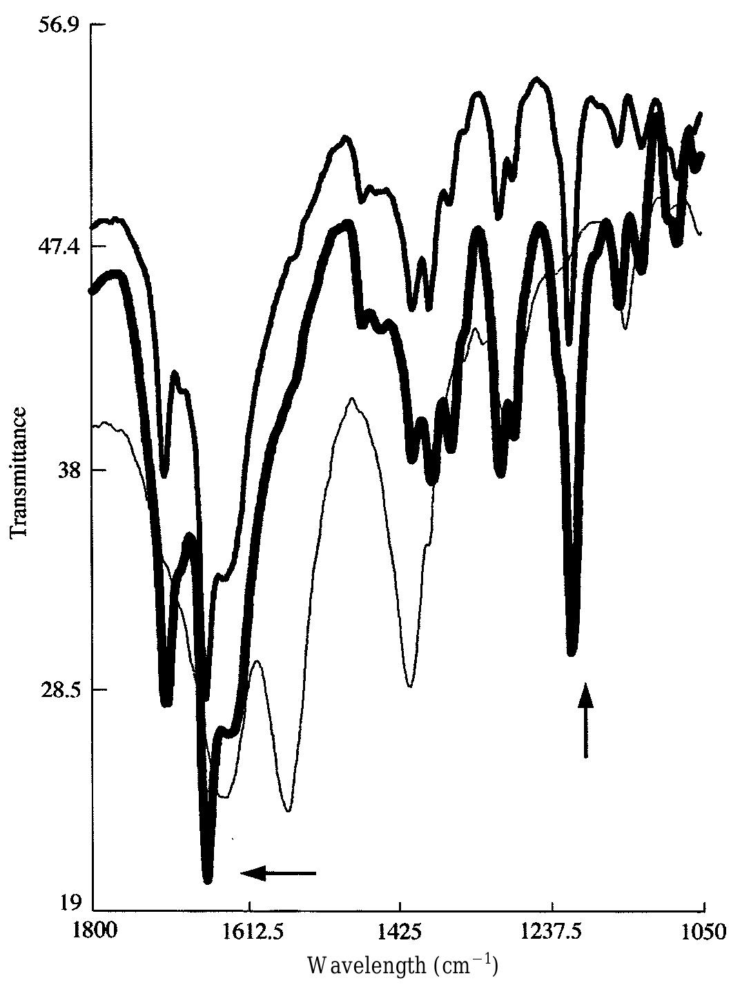 Infrared spectra of haemozoin purified from cultures of p.