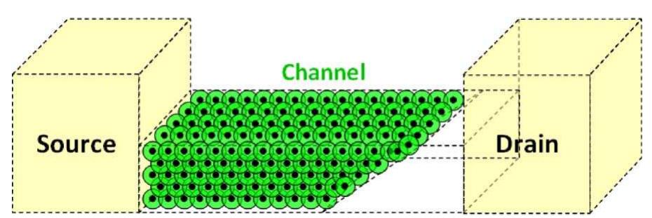 A sketch of polarons in the channel when “useful polaron