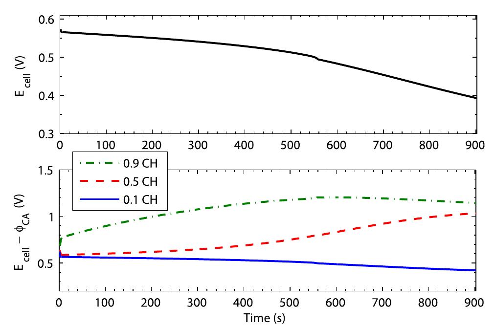 evolution of cathode interfacial potential within a dea