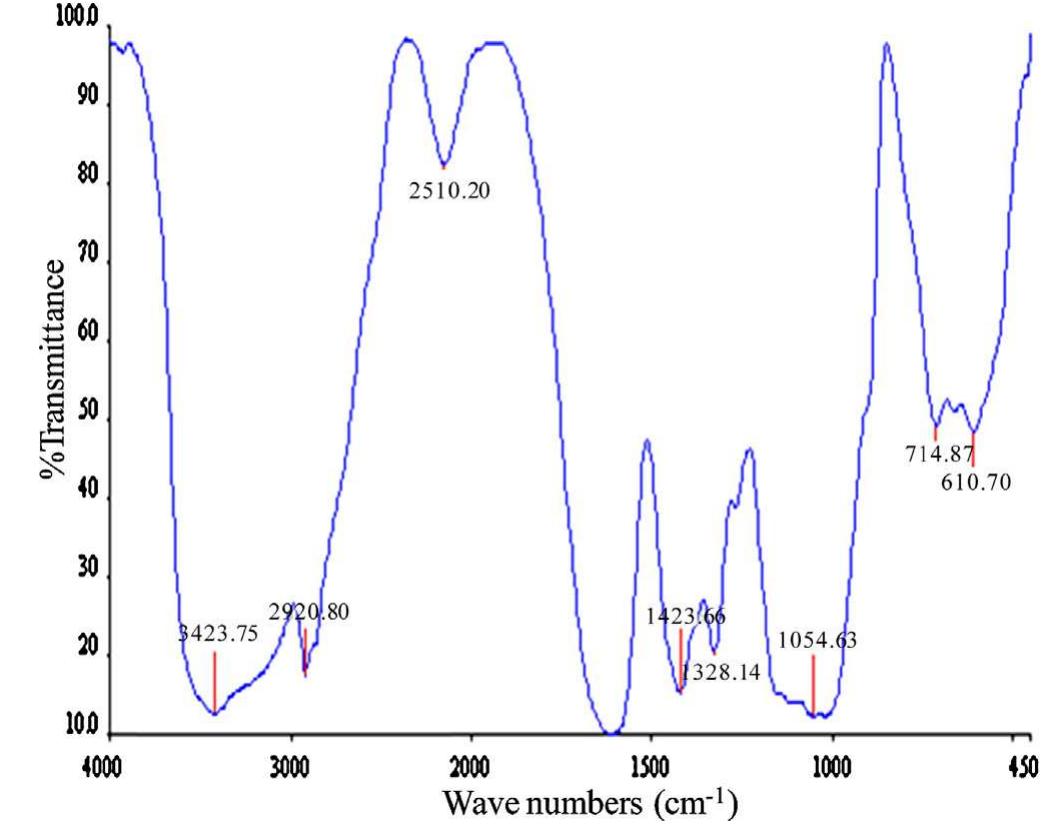 Ft-ir spectrum of carboxymethyl cellulose. the ft-ir spectra