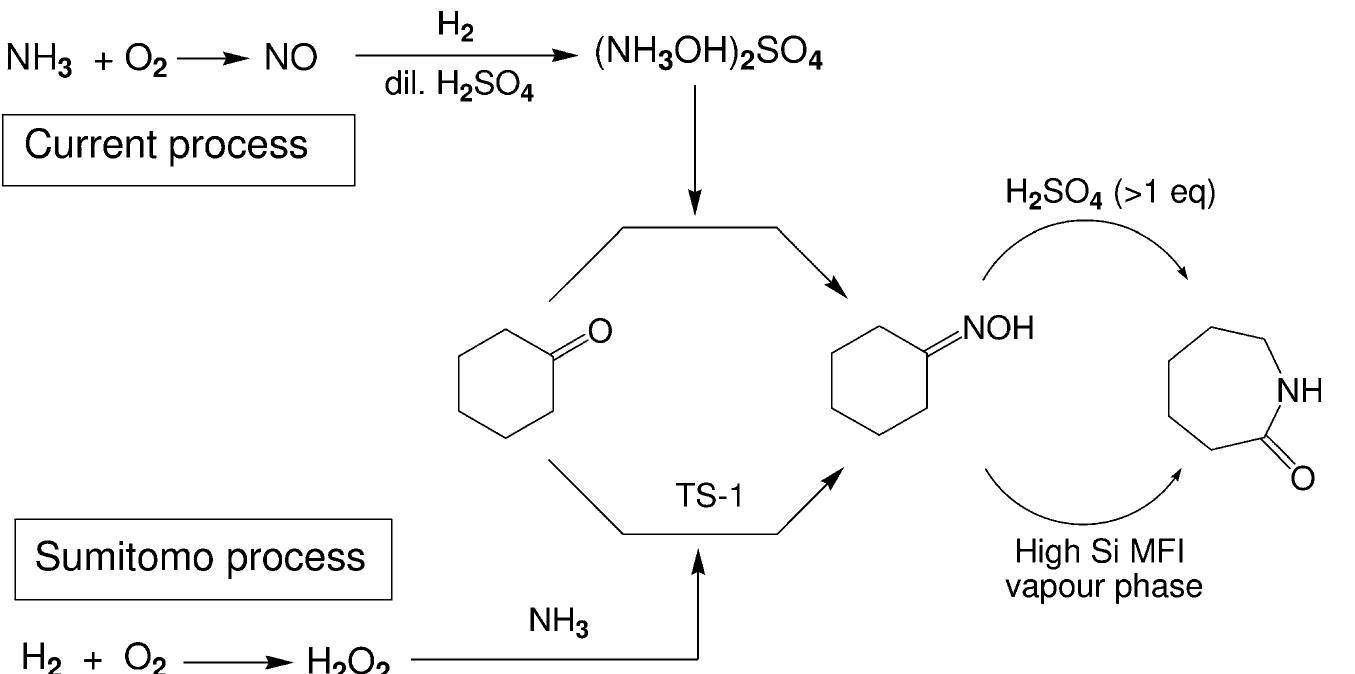 9 sumitomo vs. conventional process for caprolactam
