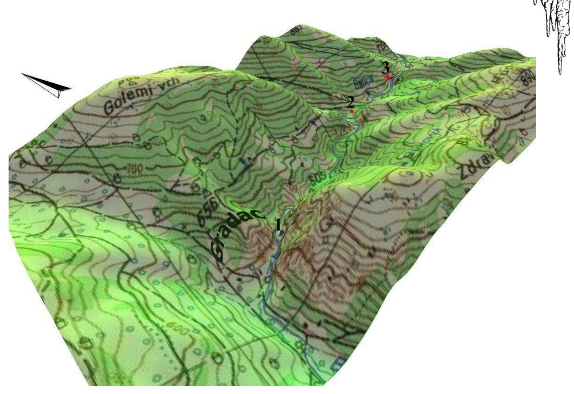 Map 15 and 16. topographic 3-d and geological map, bela