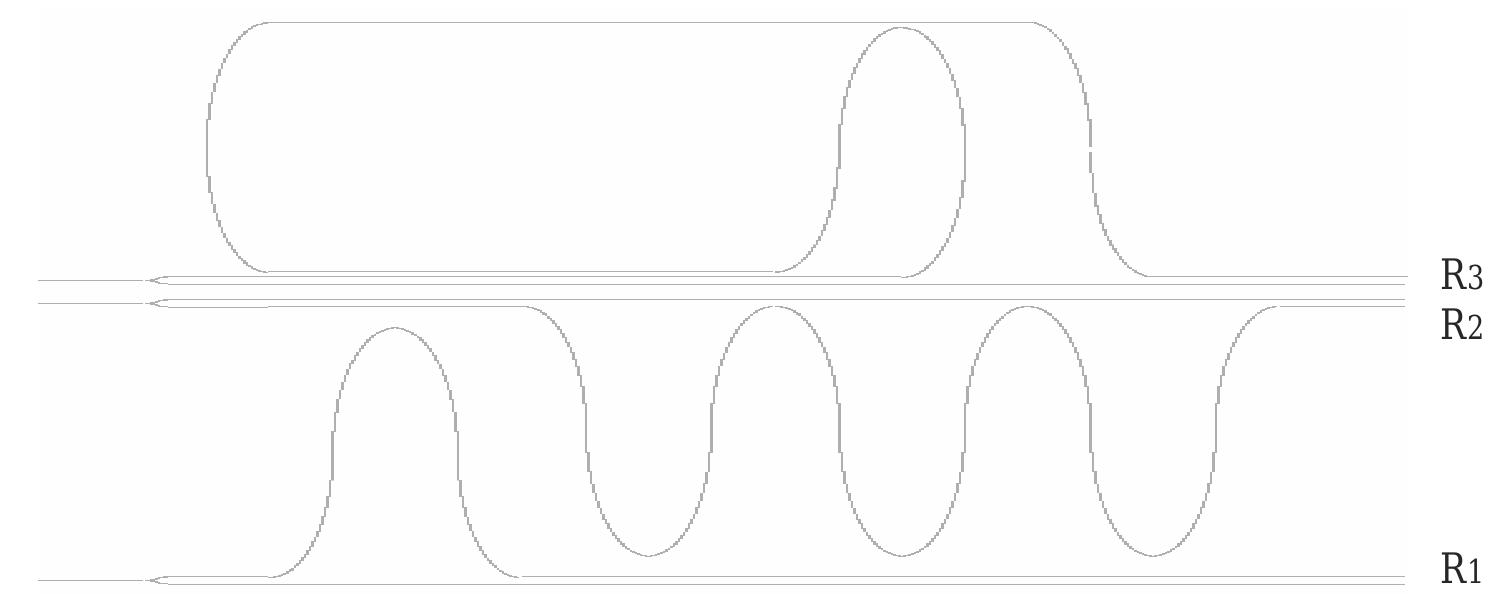 Plcs for waveguide linear loss and curvature loss