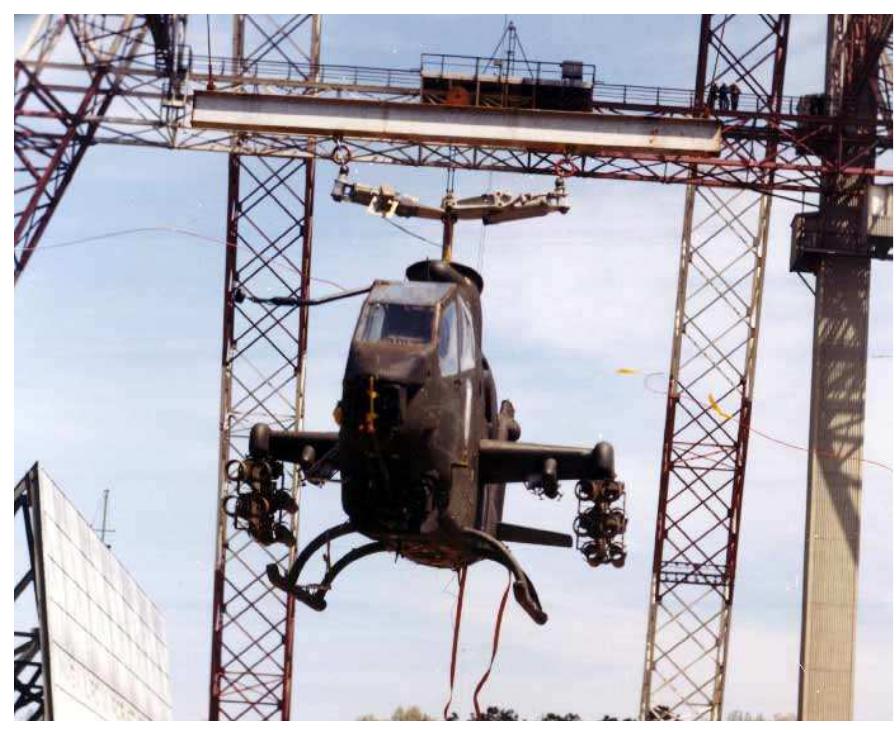 Photograph of a wsps test performed on an ah-1 cobra