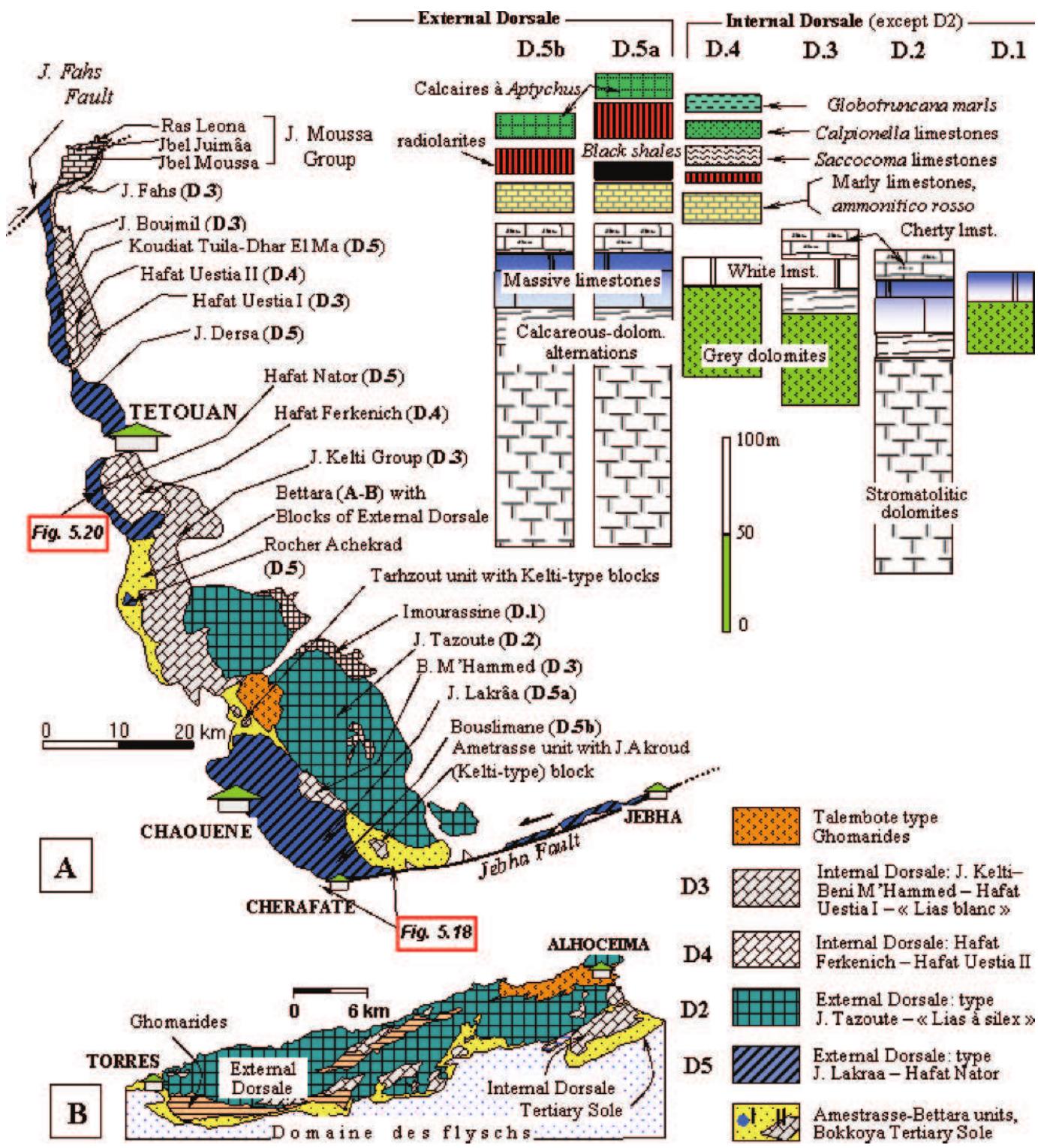 17 structural map of the “dorsale calcaire” from northern