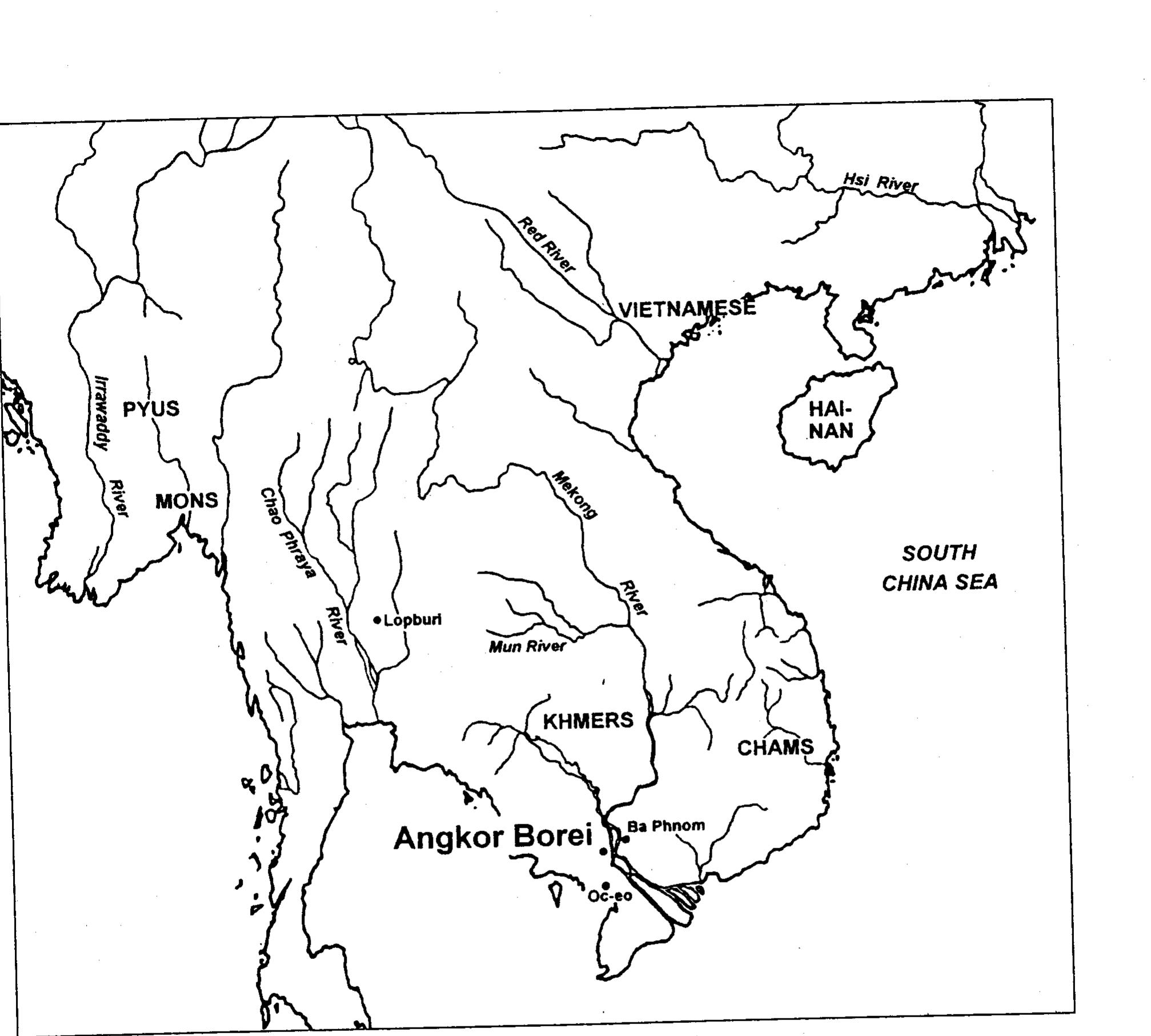 Igure 1. locational map of angkor borei (adapted from hall