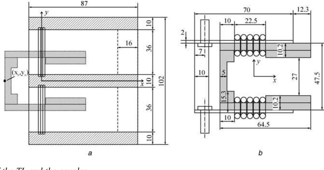 A geometry of the cross section of the tl with primary