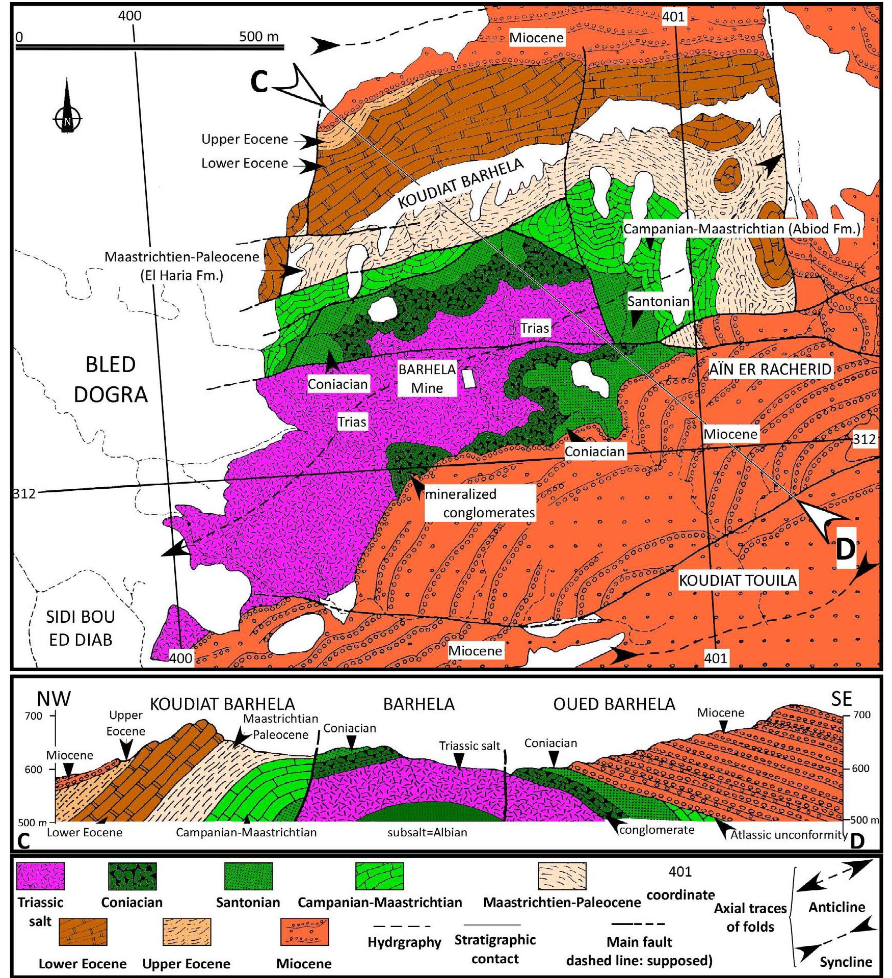 Detailed geologic map of the eastern portion of bdss with:
