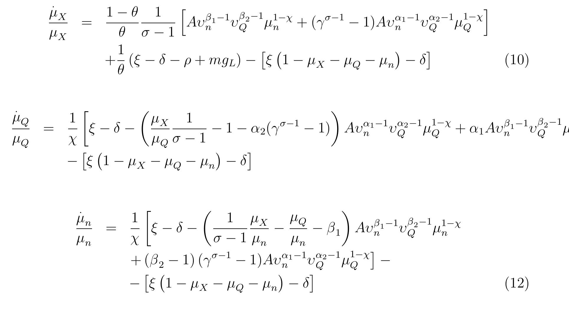Law of motion for human capital. for the equation for jg we