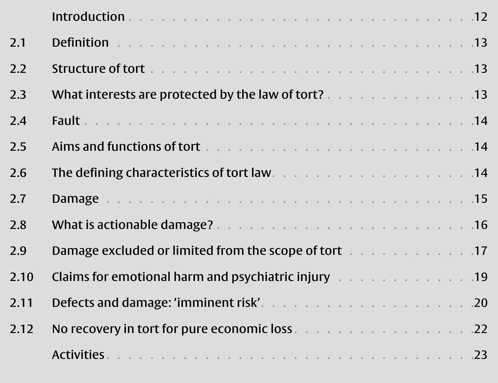 Figure 3 - Tort law Subject Guide