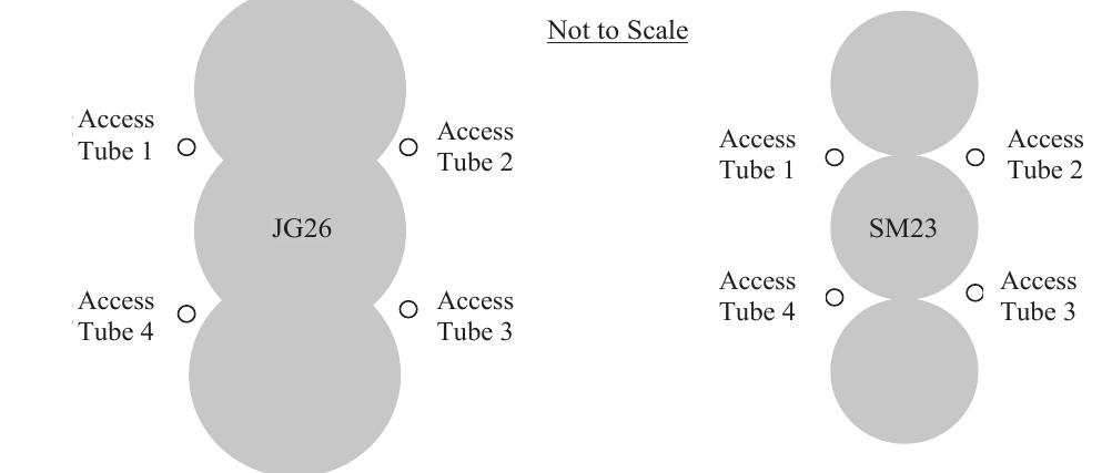 [fig.9] plan view of test cross-hole test configuration.