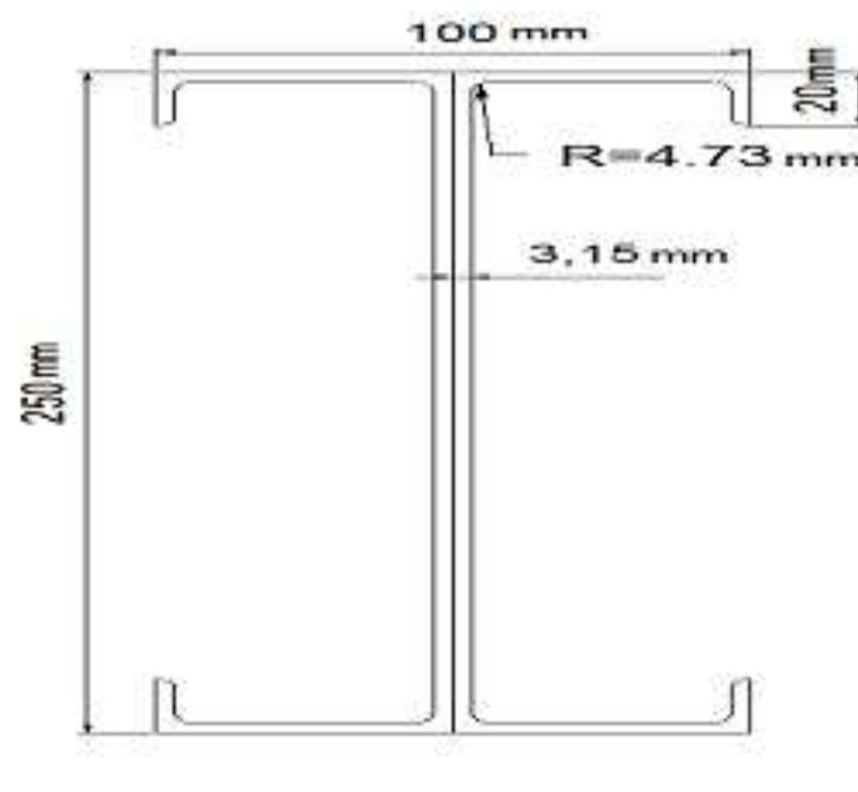 3.3.1 bending moment (bm) of built up channel section (250mm