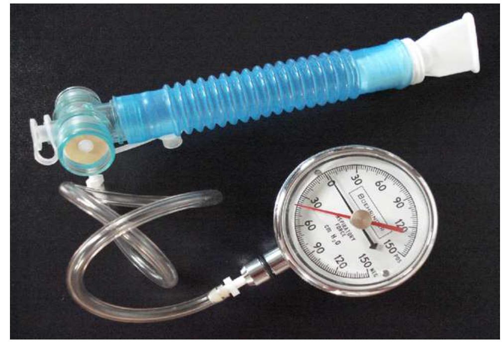 The boehringer high pressure inspiratory force meter.