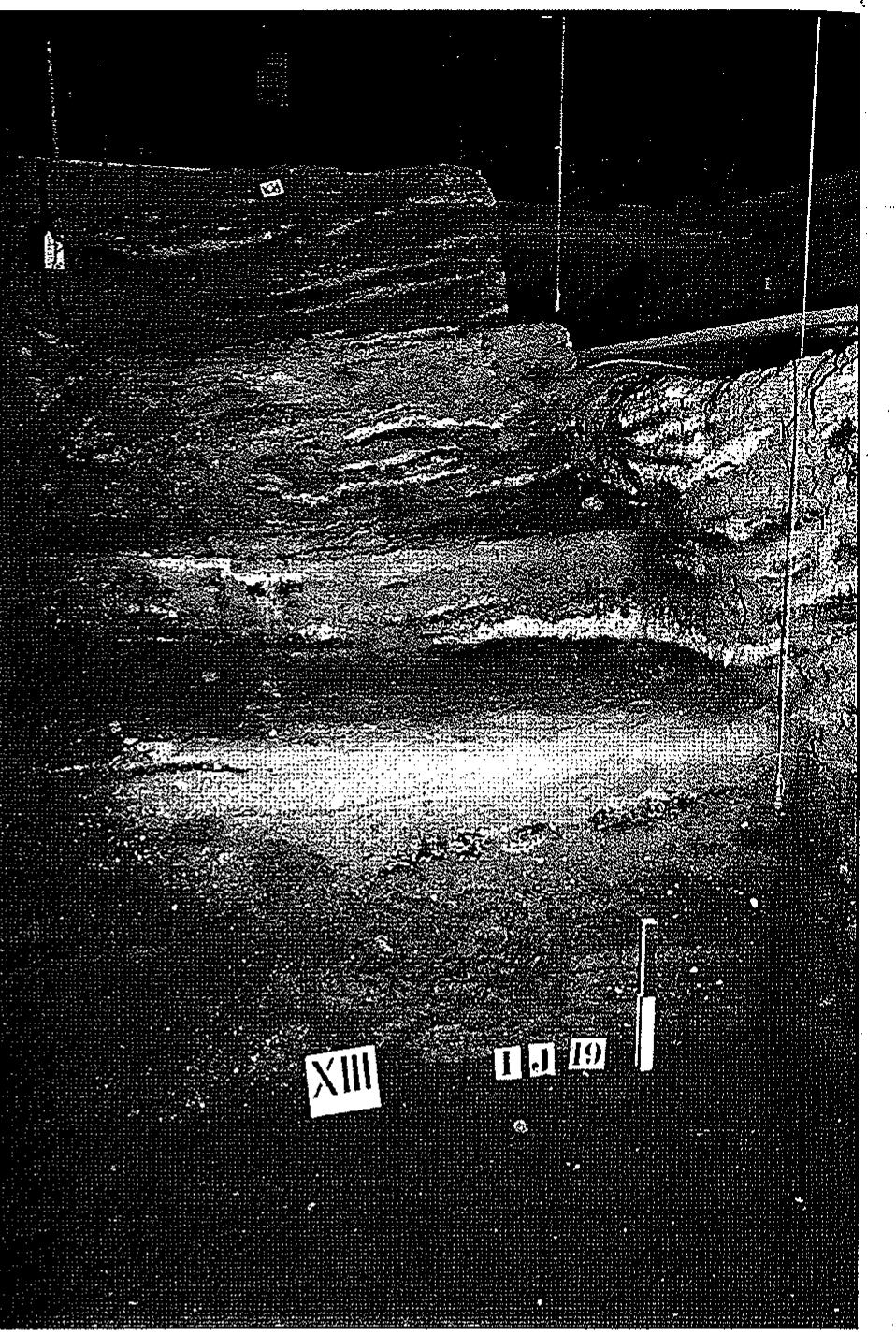 15 a a a ere profile and stepped, excavated surfaces (square