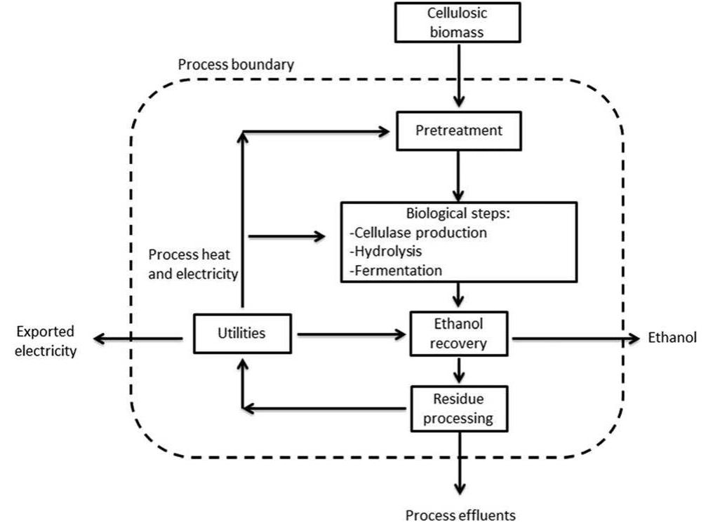 Simplified process flow diagram for the production of