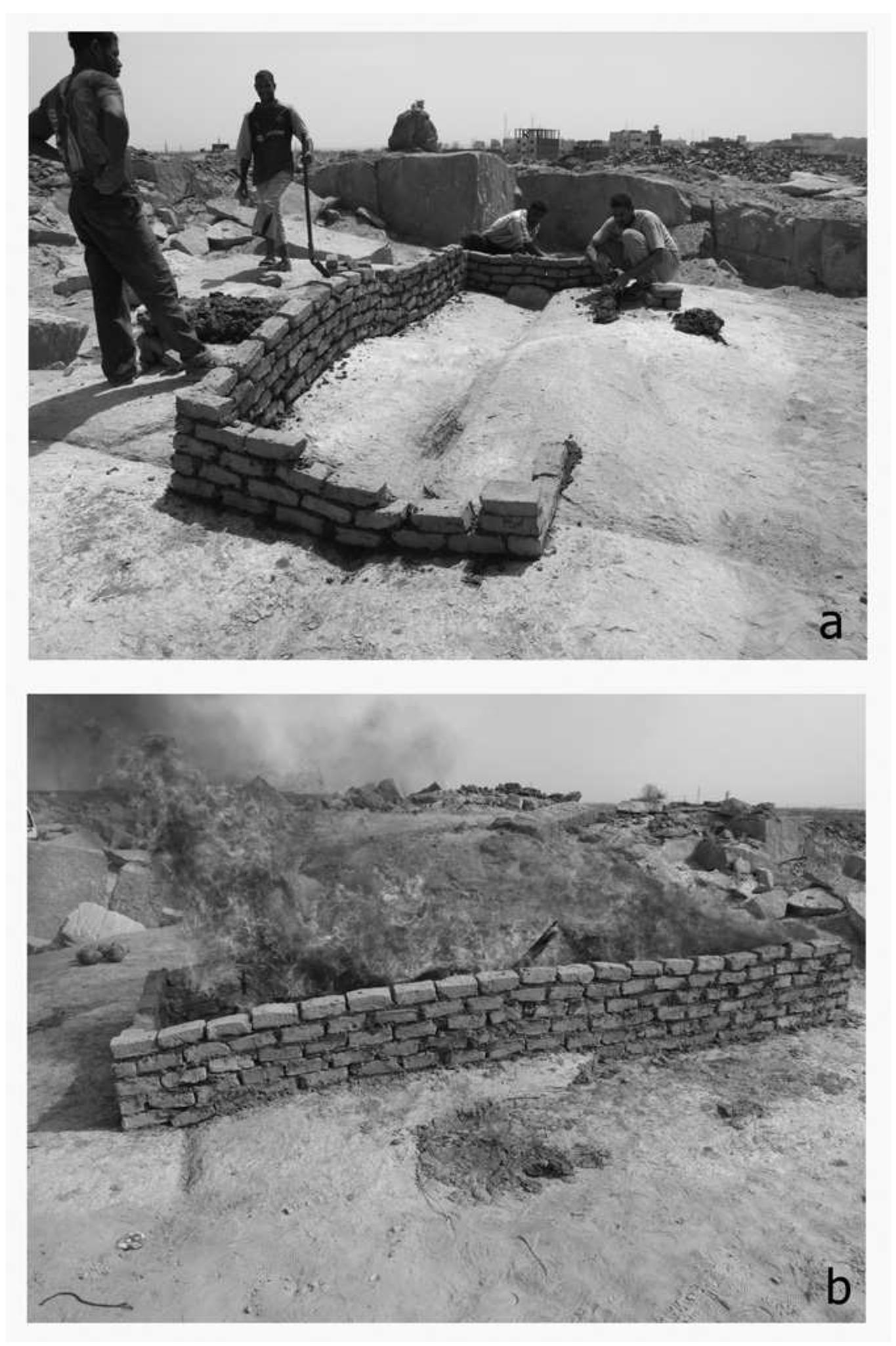 2 a) building mud brick enclosure to control the