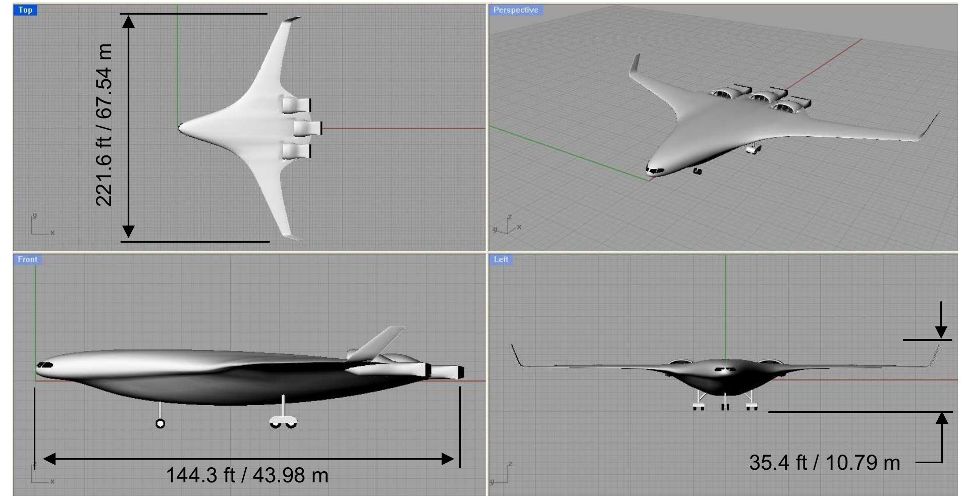 Figure 1 - Airframe Design for "Silent Aircraft