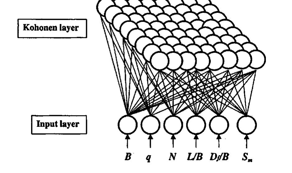 Typical structure of self-organizing map