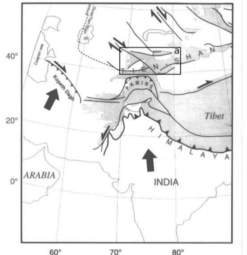 Schematic tectonic map of southern central asia, from bossu