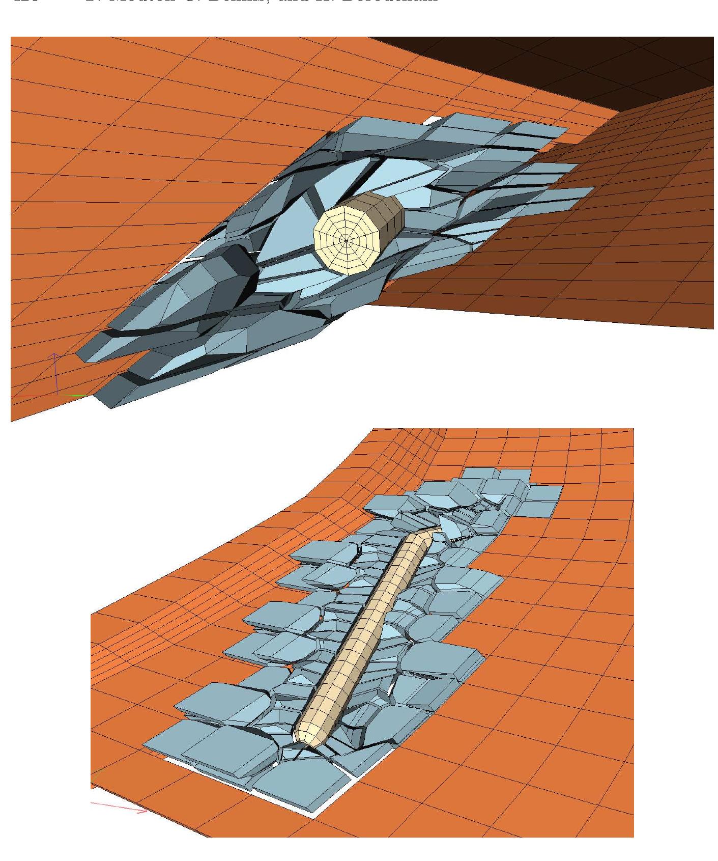 Details of a hybrid mesh in the €,.4; real space.