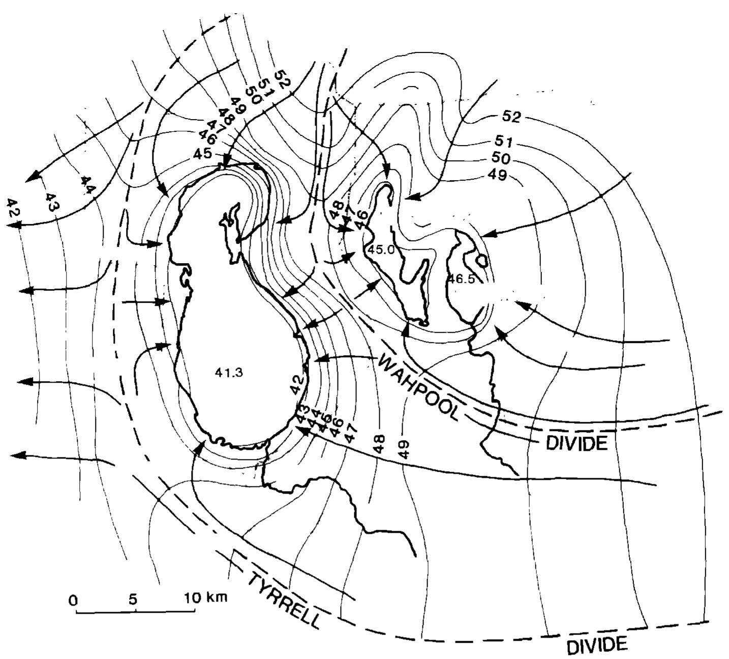 “ig. 6. regional groundwater flow into the tyrrell basin.