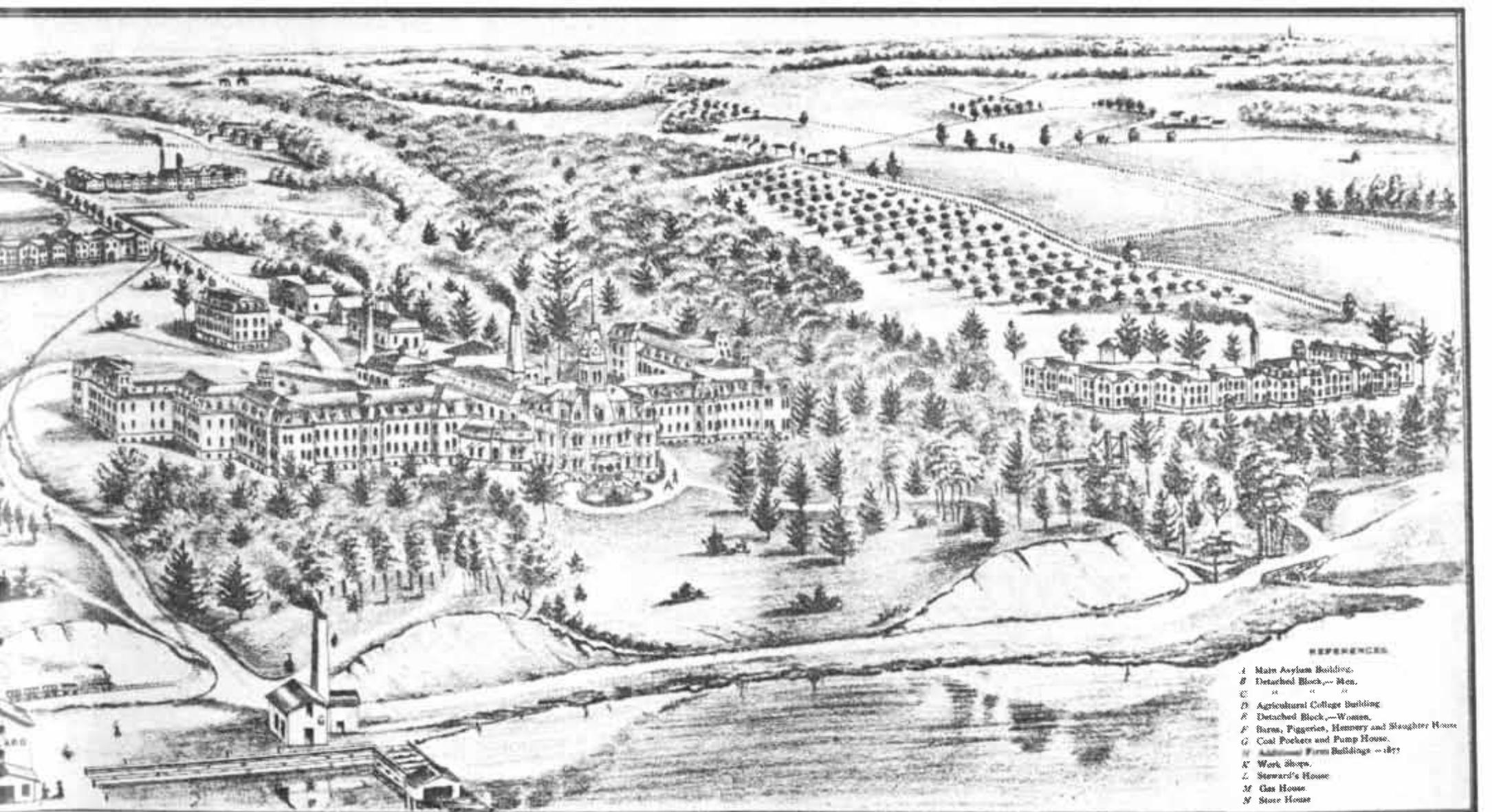 Was the willard asylum for the insane, opened in 1869 at