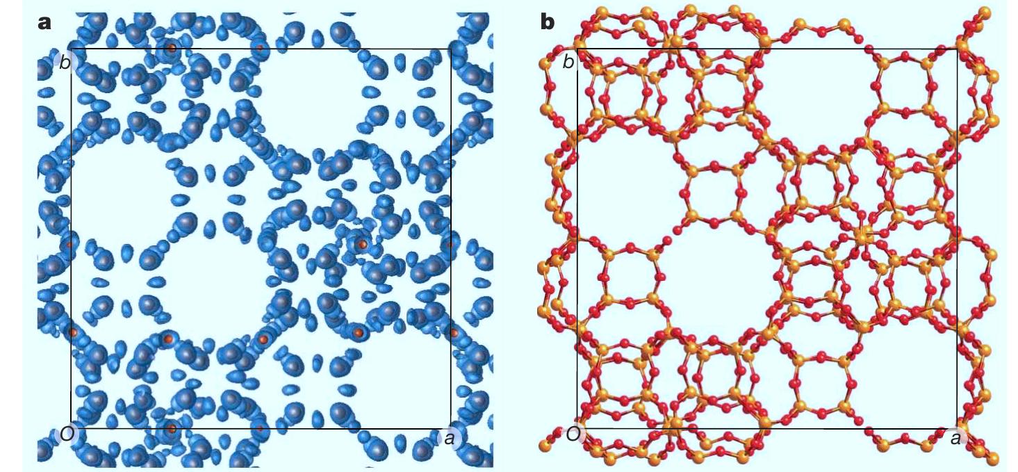 | electron density map derived by the charge-flipping