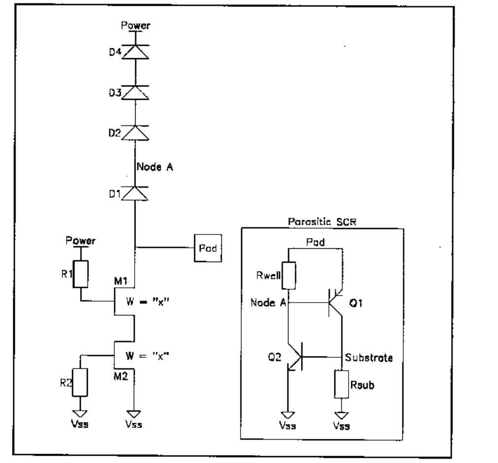 Consider standard latchup as shown in figure 1 where the