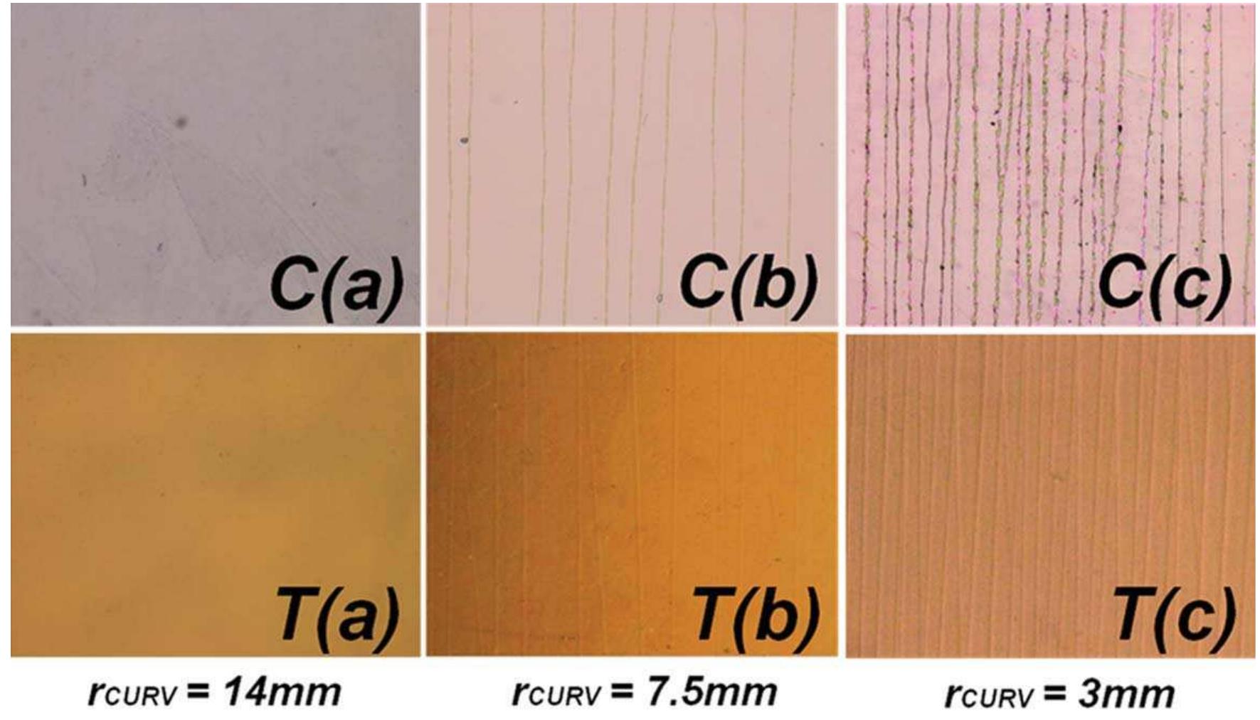 Optical microscopy images (50x) of the ito surface (on pet)