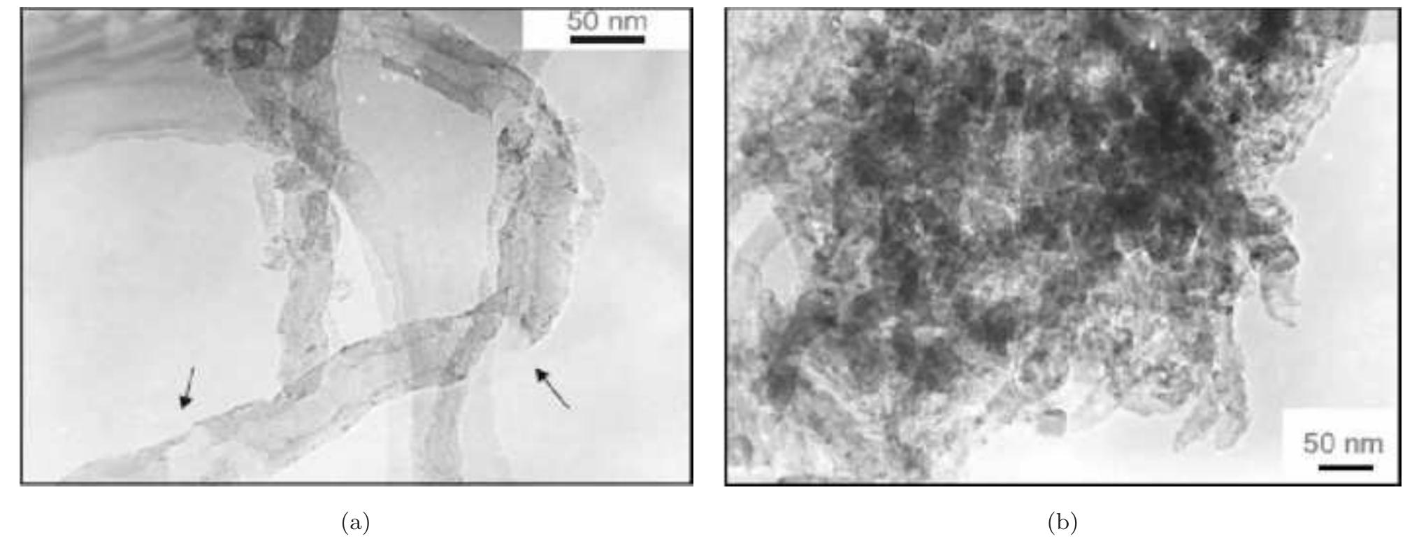 Tem images of cnts after annealing at (a) 450°c: defects