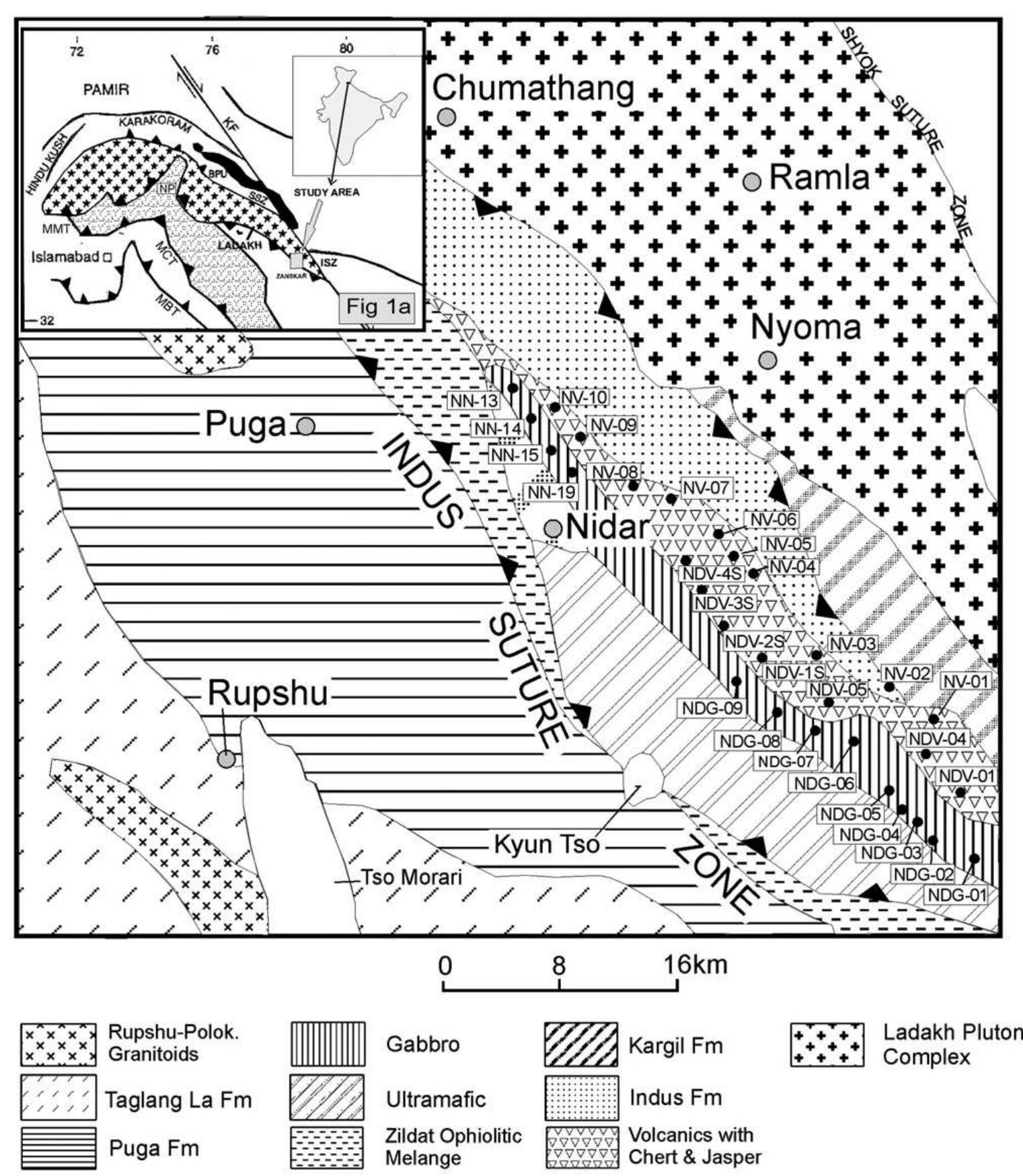(a) outline map of the western himalaya, karakoram and tibet