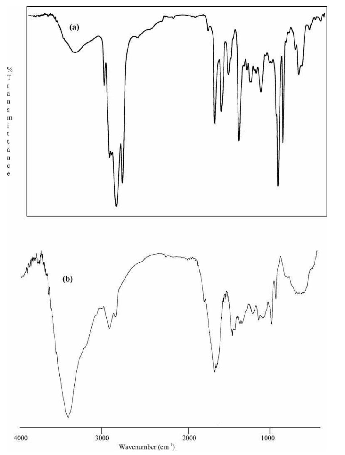 Ir spectra of (a) pbacp and (b) block copolymer. the