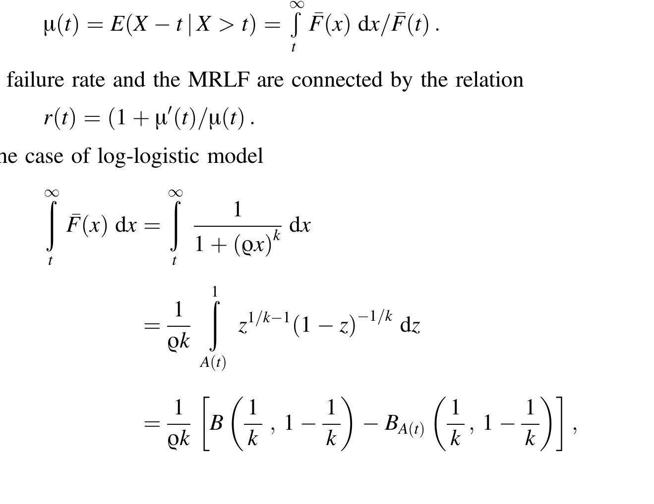 The mrlef for any nonnegative r.v. x is given by mean