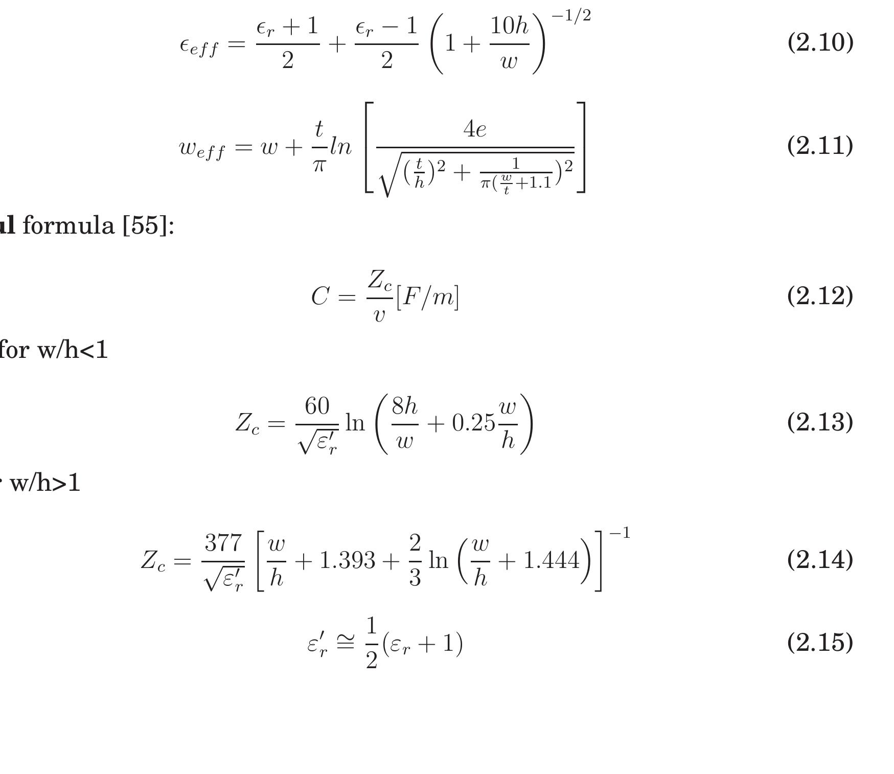 Parallel plate formula: the formulas presented are well